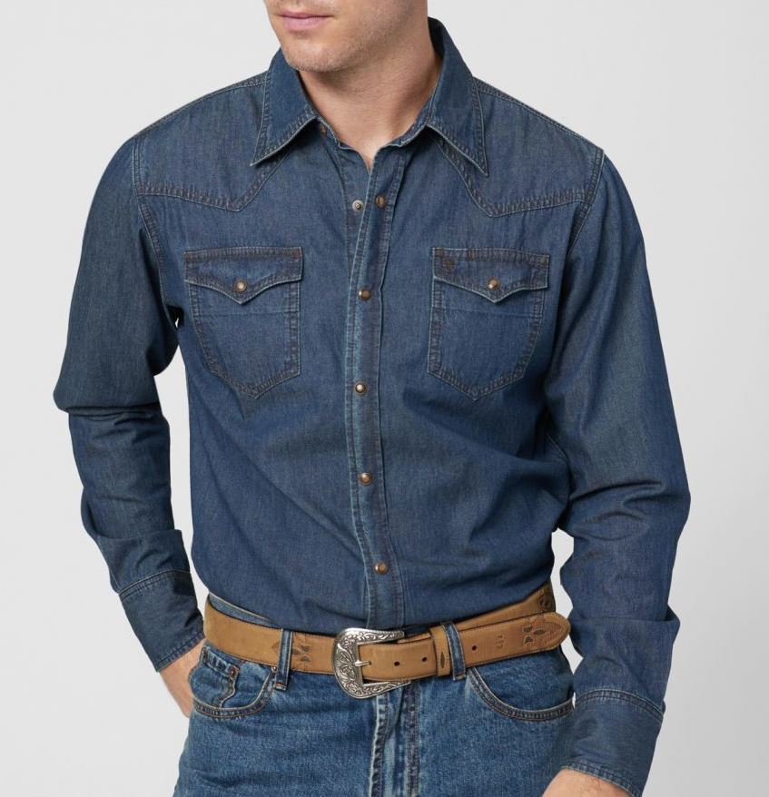 Snap Button Shirt of the Day: Stetson – Classic Denim Western Shirt ...
